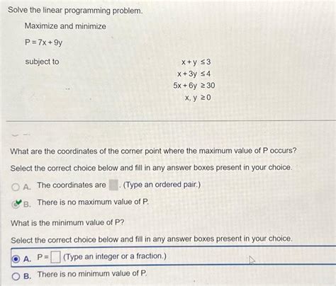 Solved Solve The Linear Programming Problem Maximize And Chegg