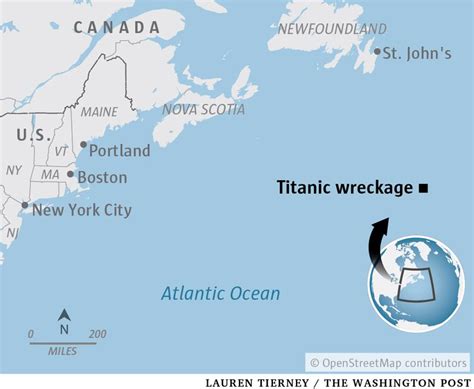Titanic Sinking Map Location
