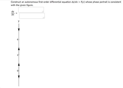 Solved Construct An Autonomous First Order Differential
