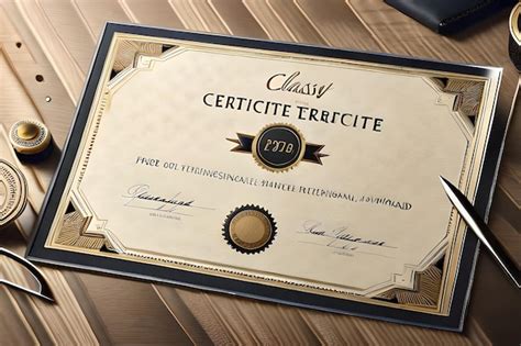 Premium Ai Image A Certificate Of Class Of Class Of Class Is