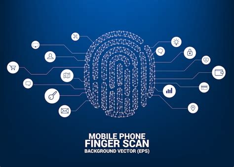 Premium Vector Vector Thumbprint Symbol From Dot And Line Circuit