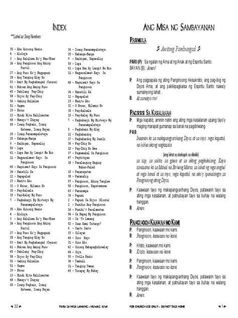 Misang Pilipino Misa Ng Sambayanan Bookfold Updated2 Pdf