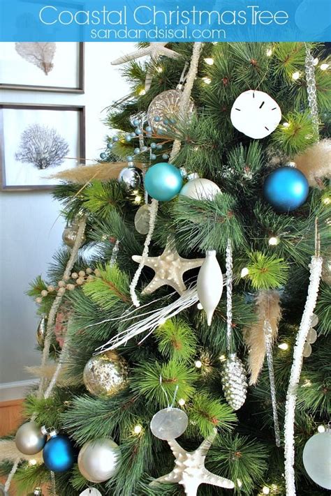 Coastal Christmas Tree Sand And Sisal Coastal Christmas Decor Christmas Tree With Ts