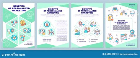 Benefits Of Personalized Marketing Mint Brochure Template Stock Vector Illustration Of