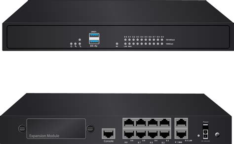 Firewall Hardware Device In Front And Back View Illustration 48802875