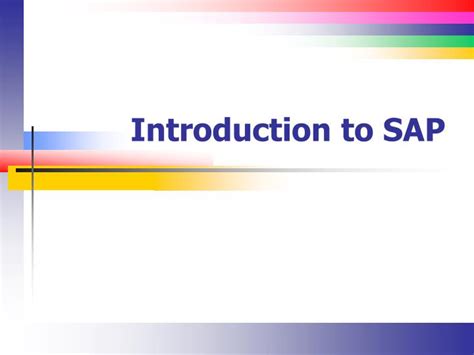 Ppt Introduction To Sap Powerpoint Presentation Free Download Id