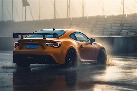 Premium Ai Image Automobile Model In The Rain