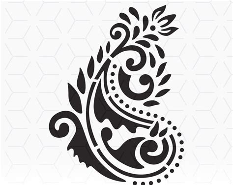 Paisley Stencil Stencil For Wall Craft Stencil Paisley Template