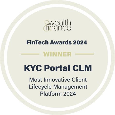 Kyc 🎉 Proud To Announce That Kyc Portal Clm Has Been Awarded The Most Innovative Client