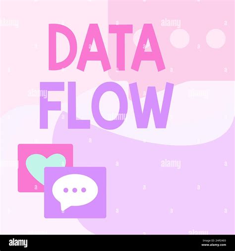 Conceptual Display Data Flow Internet Concept The Movement Of Data
