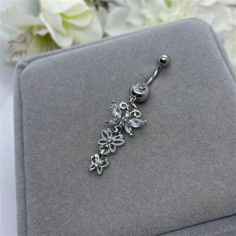 Butterfly Belly Button Piercing Etsy Uk
