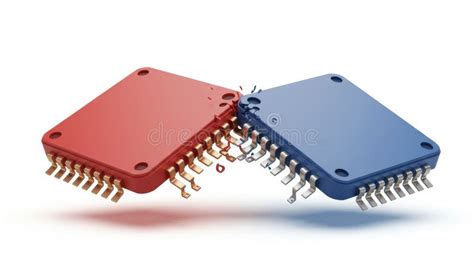 Broken Microchips Stock Illustration Illustration Of Machine 383234590