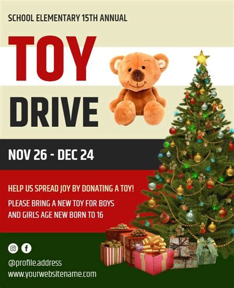 Free Toy Drive Flyer Templates For Holidays Christmas And More