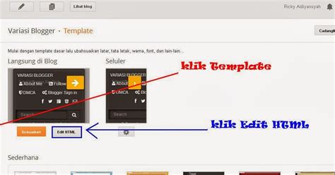 Situsmedia Cara Mencari Kode Script Di Edit Html Template Blogger Updates