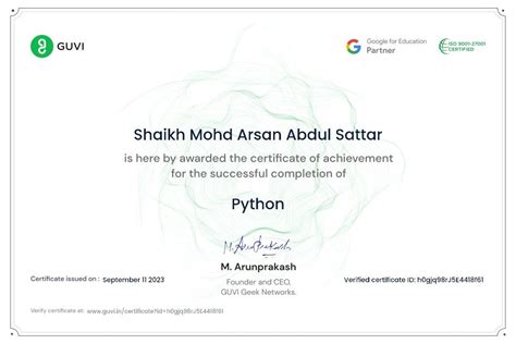 Shaikh Arsan On Linkedin Python Learner Coding Pythoncertification