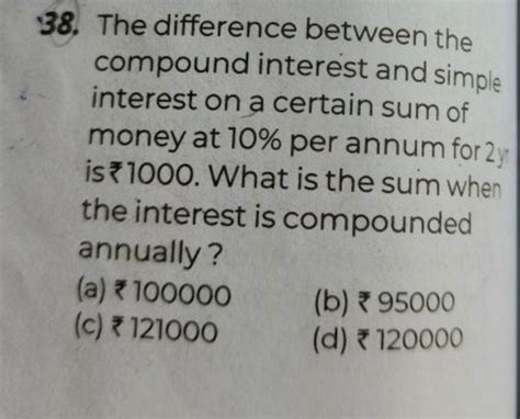 38 The Difference Between The Compound Interest And Simple Interest On A