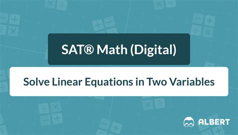 Linear Equations In Two Variables Master For Sat® Math Success Albert Resources