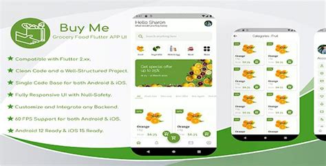 Buyme Grocery Food Flutter App Ui Template Code Market