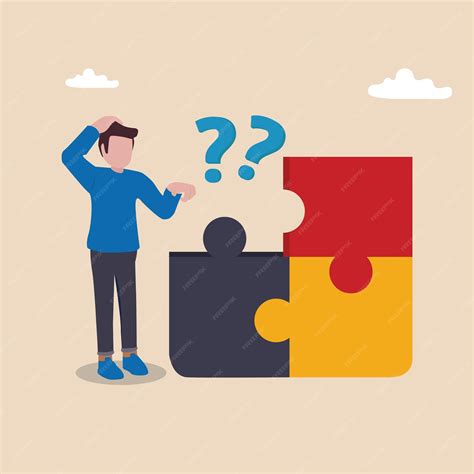 Premium Vector Smart Businessman Trying To Solve Puzzle Problem Solve