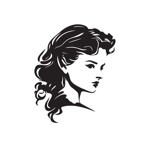 Portrait Of Beautiful Girl With A Hairstyle A Woman In Profile