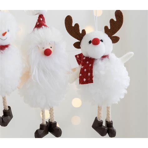 Комплект от 4 коледни украси за елха с кукички 16 х 7 см Emag Bg