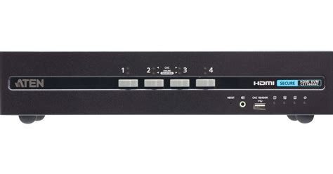 Aten 4 Port Usb And Dual Hdmi Secure Kvm Switch With Cac Cs1144h4c