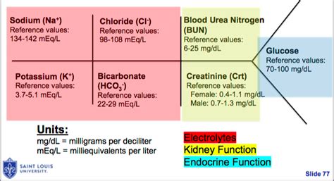 Comprehensive Metabolic Panel Interpretation Chart