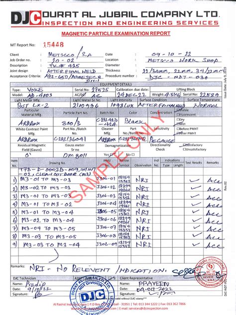 Qc Testing Reports Pdf