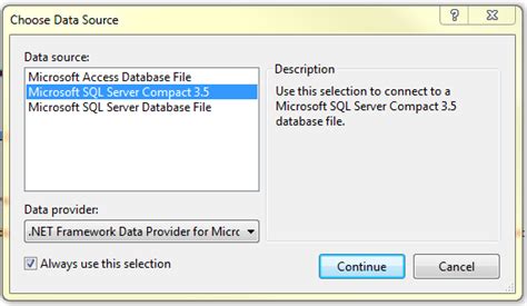 Sql Server Ce 4 Using Sql Compact 4 In Visual C 2010 Express Stack Overflow