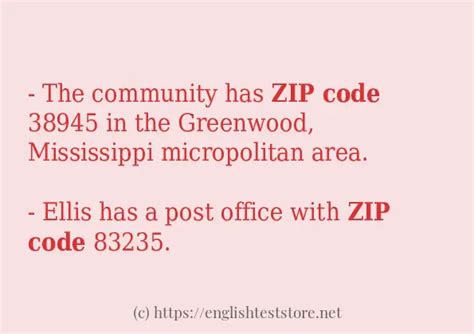 In Sentence Examples Of Zip Code Englishteststore Blog