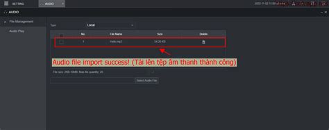 Customize Alarm Sound On Dahua Device Application System
