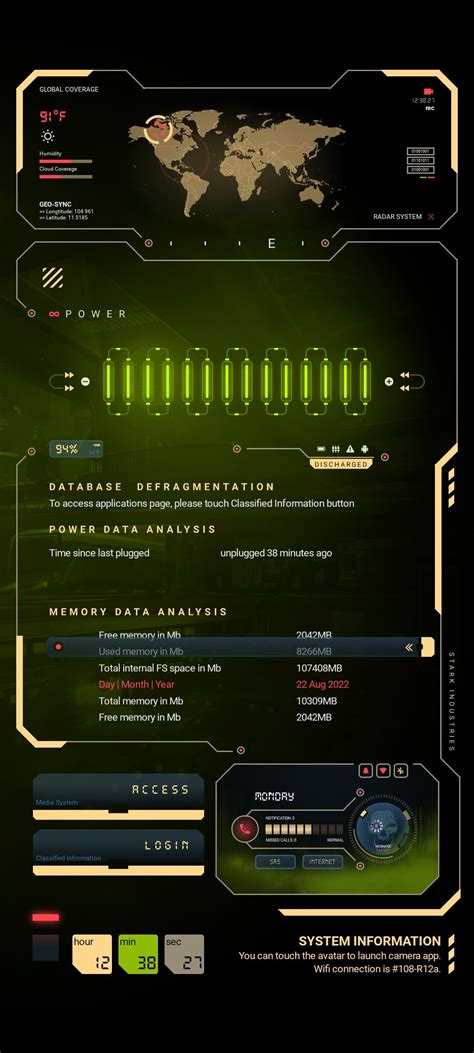 Hacker Theme For Klwp أحدث إصدار 15 للأندرويد