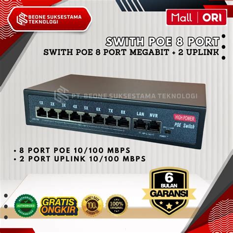 Jual Swith Poe 8 Port 2 Uplink 10100 Mbps Garansi 3 Bulan Shopee Indonesia