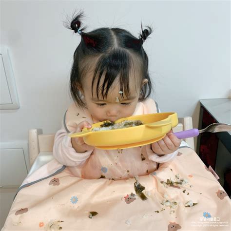 자기주도이유식 턱받이 식탁일체형 벨베이비 턱받이 네이버 블로그