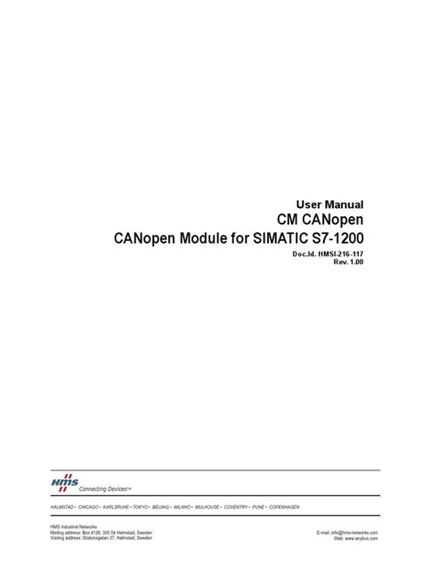 Cm Canopen User Manual English Pdf Pdf Digital Technology Computing
