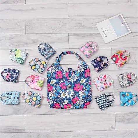 Printed Reusable Grocery Bags Portable Folding Supermarket Temu Australia