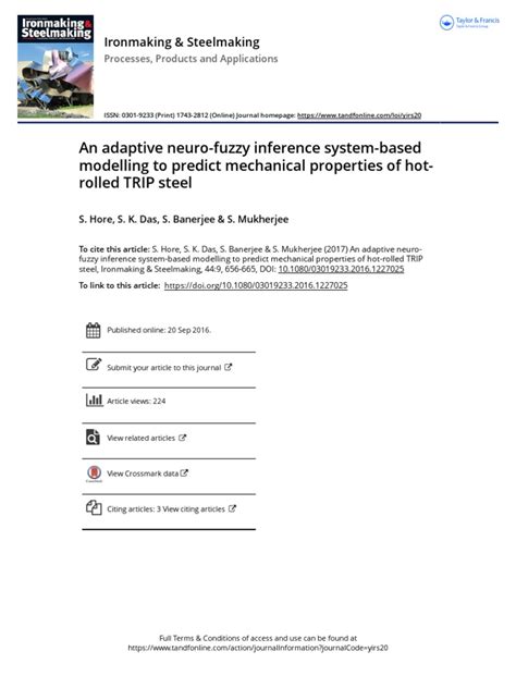 an adaptive neuro fuzzy inference systembased modelling to predict
