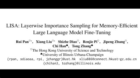 Lisa Layerwise Importance Sampling For Memory Efficient Large Language