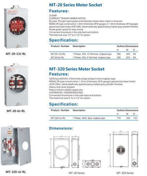 Single Phase Meter Socket Three Phase Meter Socket