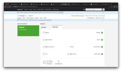 Result Is Not Updated In Sonarqube Dashboard Execution Success