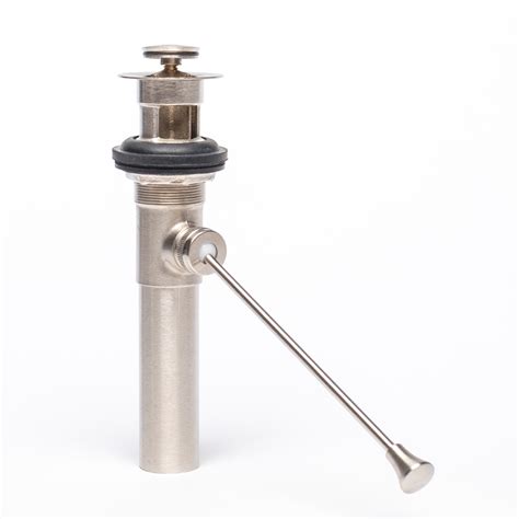 Hand Operated Pop Up Lavatory Drain Assembly With Overflow Holes