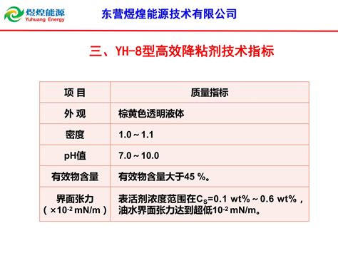 YH 8稠油降粘冷采技术 油水井增产技术 东营煜煌能源技术有限公司
