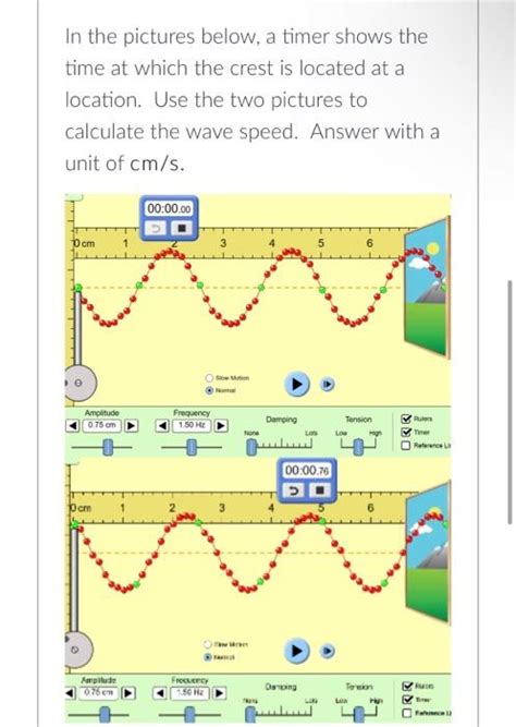 Solved From The Picture Below Calculate The Wave Speed Chegg Com