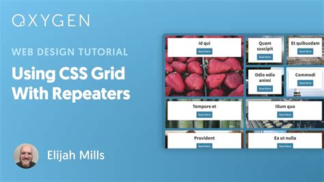 Using Css Grid With Repeaters In Oxygen Youtube