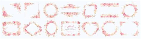 컬렉션 세트 아름다운 장미 꽃과 식물 잎 디지털 사랑 결혼식 발렌타인 데이 또는 배열 초대 디자인 인사말 카드에 대한 일러스트 를 그린 개념에 대한 스톡 벡터 아트 및 기타