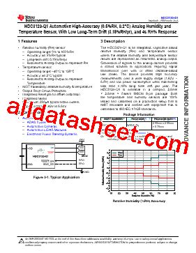 HDC Datasheet PDF Texas Instruments