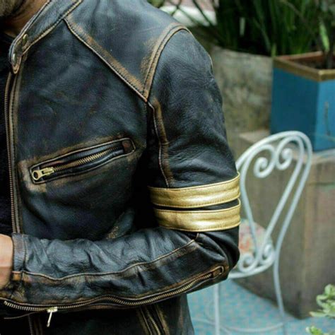 Mens Vintage Cafe Racer Leather Jacket Clara Leather Jackets