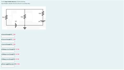 Solved Use The Super Position Theorem To Find The Following Chegg