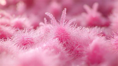 Microscopic Perspective Delicate Pink Cellular Structures Form An