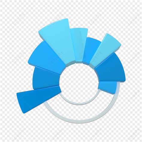 3d Blue Statistics Pie Chartpie Charthistograminfographic Free Png